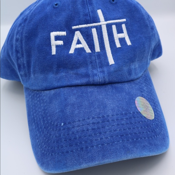 Accessories | Royal Blue Faith Cap | Poshmark